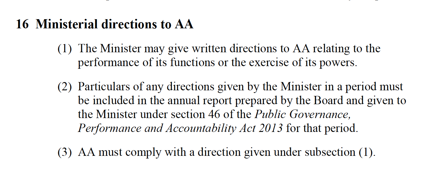 #40: Refusal to Issue Ministerial Directions – BFPCA